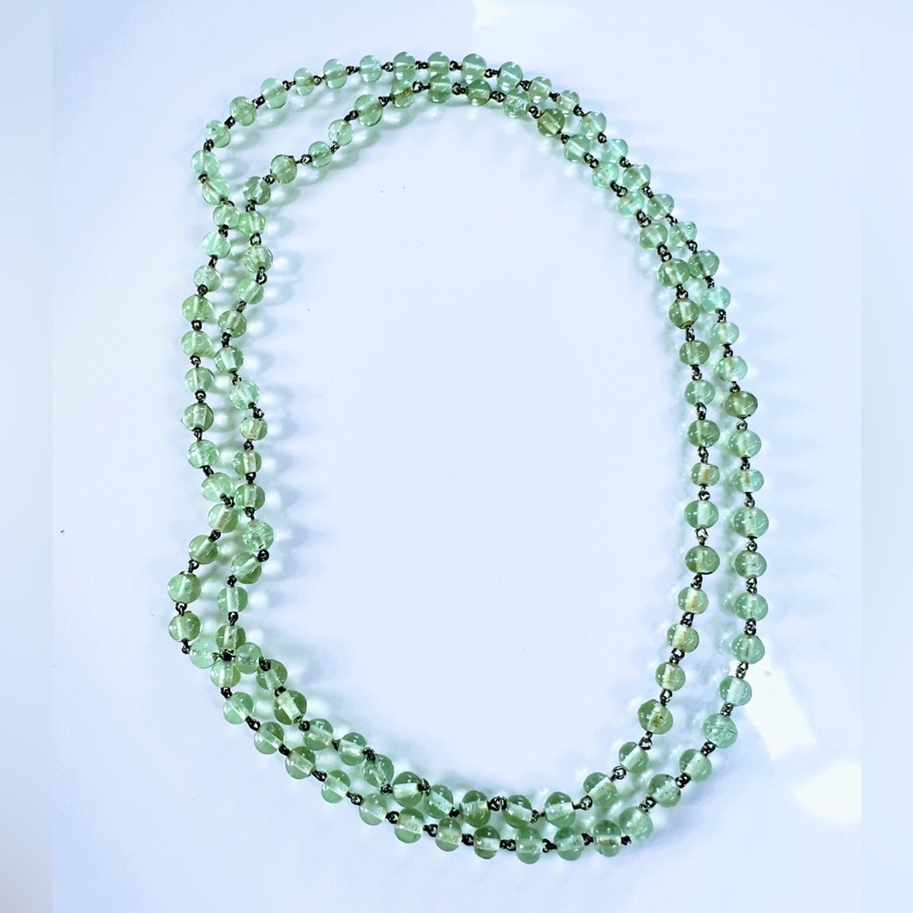 Vtg 1940's-50's Infinity Strand Translucent Peridot C… - Gem